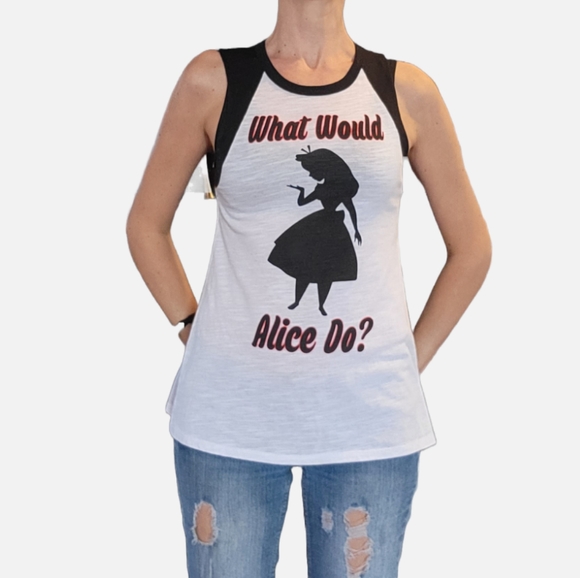 Disney | Tops | Disney What Would Alice Do Muscle Tank Top | Poshmark